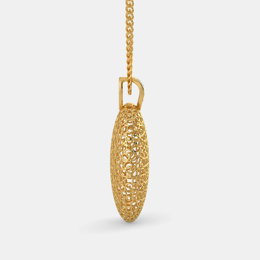 The Oval Lattice Pendant | BlueStone.com